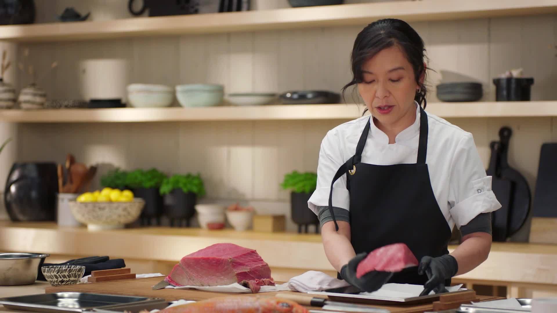 Tuna: Portions for Otsukuri and Yakimono | Niki Nakayama Teaches Modern Japanese Cooking ...